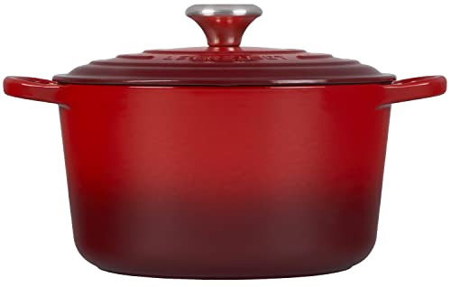 Le Creuset Enameled Cast Iron Signature Deep Round Oven, 5.25qt., Cerise