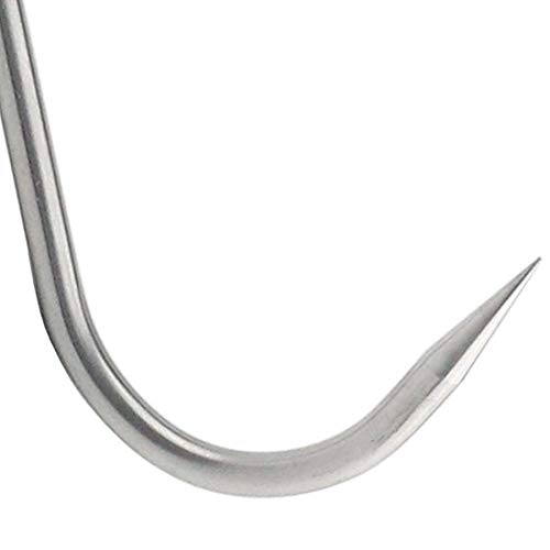 2PCS Meat Hooks for Butchering Stainless Steel T Hooks T-Handle Boning Hooks with Handle