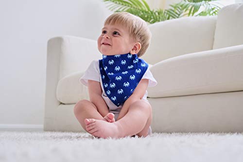 PandaEar Baby Bandana Drool Bibs 8 Pack for Drooling and Teething, Super Absorbent Hypoallergenic, Neutral Color for Boys & Girls