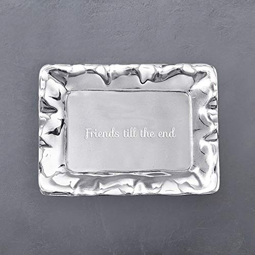 Beatriz Ball Giftables Organic Pearl Rect Engraved Tray- Friends 'Til The End