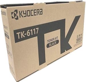 kyocera 1t02p10us0 model tk-6117 black toner cartridge for use with kyocera ecosys m4125idn and m4132idn a3 black & white multifunctional systems, up to 15000 pages yield at 5% average coverage