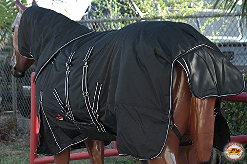 HILASON Medium 1200D Winter Waterproof Horse Neck and Body Blanket -72 Inches | Horse Blanket | Horse Blankets for Winter Waterproof | Horse Turnout Blanket | Horse Turnout