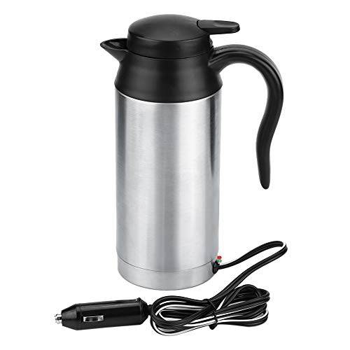 750ml Heated Travel Mug- Stainless Steel Car Water Heating Cup Car Cigarette Lighter DC12V Boiling Water Cup