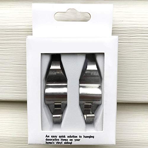 MIUKAA Vinyl Siding Hangers, Heavy Duty Outdoor Light Wreath Pictures Hook for Hanging 4 Pack