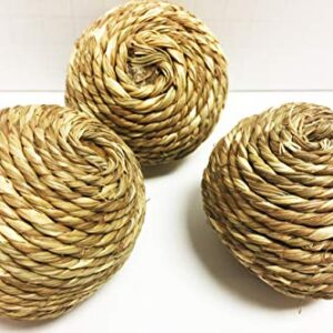 Bonka Bird Toys 1272 Seagrass Rope Ball 3 Pack Bird Toy Parrot Foraging Foot Craft Part Talon