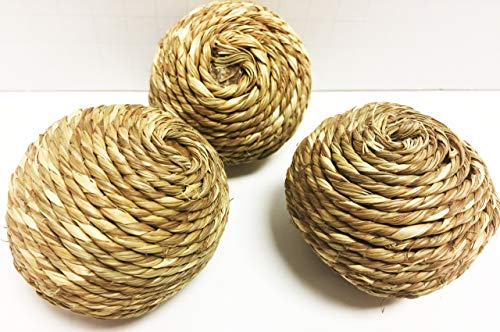 Bonka Bird Toys 1272 Seagrass Rope Ball 3 Pack Bird Toy Parrot Foraging Foot Craft Part Talon