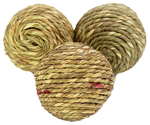 Bonka Bird Toys 1272 Seagrass Rope Ball 3 Pack Bird Toy Parrot Foraging Foot Craft Part Talon