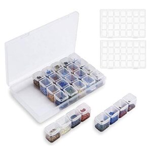 3 pack 28 slots diamond embroidery boxs, 5d diamond painting storage case for for diy art craft