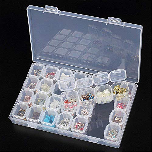 3 Pack 28 Slots Diamond Embroidery Boxs, 5D Diamond Painting Storage Case for for DIY Art Craft