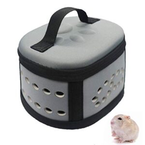 portable small animal guinea pig hedgehog hamster carrier bag box with soft mat zipper breathable small guinea pig chinchillas hamster hedgehog car carrier case handbag for small animals carriers