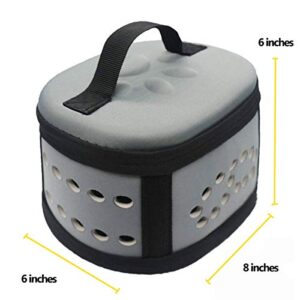 Portable Small Animal Guinea Pig Hedgehog Hamster Carrier Bag Box with Soft Mat Zipper Breathable Small Guinea Pig Chinchillas Hamster Hedgehog Car Carrier Case Handbag for Small Animals Carriers