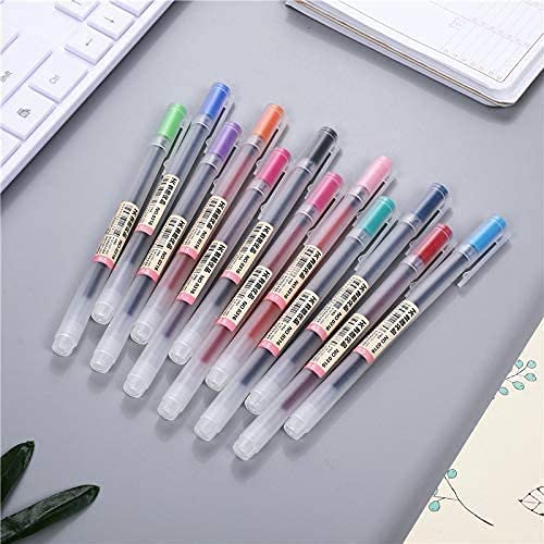 NYKKOLA Premium Gel Ink Pen 12 Packs Fine Point Pens Ballpoint Pen for Japanese Office School Stationery Supply 0.5mm Fine Tip