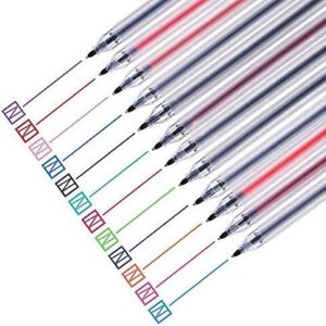 NYKKOLA Premium Gel Ink Pen 12 Packs Fine Point Pens Ballpoint Pen for Japanese Office School Stationery Supply 0.5mm Fine Tip