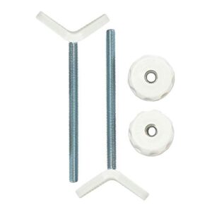 baby gate guru extra long m8 (8mm) stair banister adapter y-spindle rods 2 pack for pressure mounted baby and pet safety gates (8mm, white)