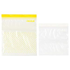 ikea istad plastic freezer bag, yellow/white