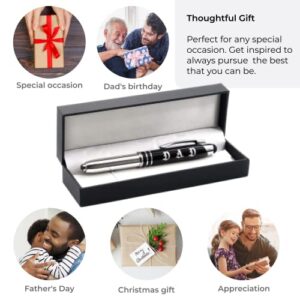 DAD Engraved Multi-Function Luxury Gift Pen with Flashlight, Touch Stylus, and Writing Tip - Father's Day Christmas Birthday Gift Idea for Dad from Son Daughter Kids