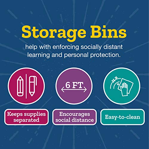 Really Good Stuff 4-Pack Single-Color Picture Book Classroom Library Bins™ with Dividers