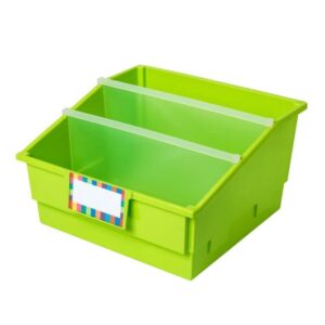 Really Good Stuff 4-Pack Single-Color Picture Book Classroom Library Bins™ with Dividers