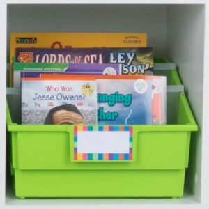 Really Good Stuff 4-Pack Single-Color Picture Book Classroom Library Bins™ with Dividers