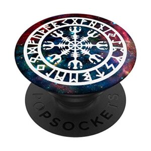 helm awe galaxy space vegvisir valknut runes celtic knot popsockets swappable popgrip