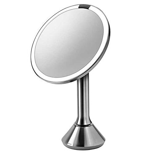 simplehuman Tabletop Mount ST3200 8” Round Sensor Mirror w/ 5x/10x Magnification