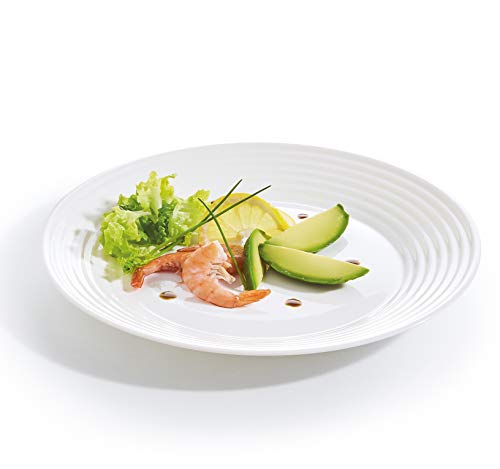 Luminarc Harena 10.5" Dinner Plate, Set of 6, Set, 1, White