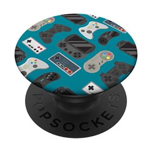 gaming controller pattern for game gamer lover gift popsockets popgrip: swappable grip for phones & tablets