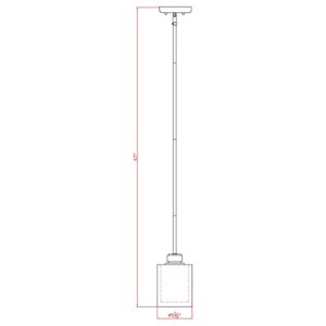 Design House 587345 Oslo Traditional 1-Light Integrated LED Indoor Dimmable Mini Pendant with Double Glass Shade for Bathroom Kitchen Island Bar, Satin Nickel