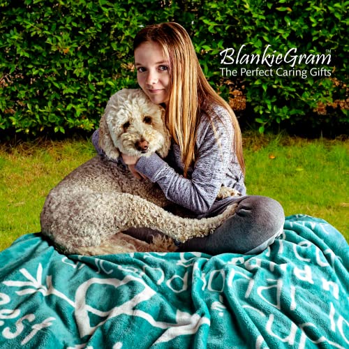 I Love You Throw Blanket, Blanket with Love for Best Friends, Couples, and Family, Perfect Heartfelt Gift for Loved Ones (Pink) - BlankieGram