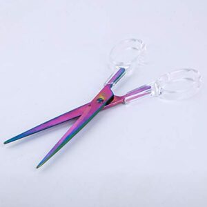 Acrylic Multi Color Office Scissors (7") by DS DRAYMOND STORY - Desktop Stationery (Wife Birthday Gift Ideas)