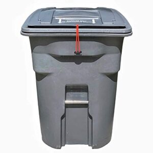 lid loc outdoor garbage can lock keeps trash secure and wildlife out wind weather proof strong durable