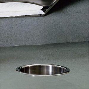 bobrick b-532 countertop-mounted circular waste chute