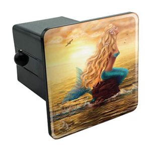 i believe in mermaids tropical beach ocean tow trailer hitch cover plug insert