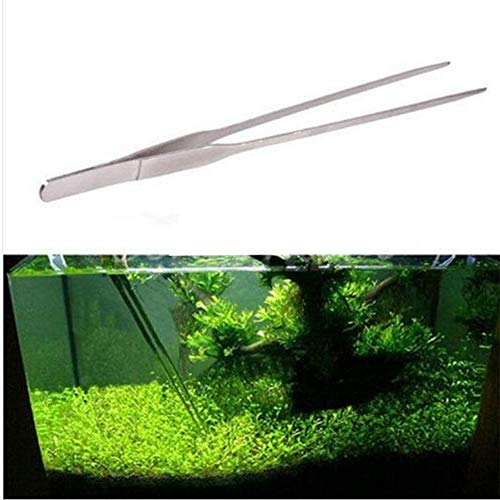 Faironly 27cm Stainless Steel Aquarium Tank Plant Pruning Long Straight Tweezer Clip Scissor