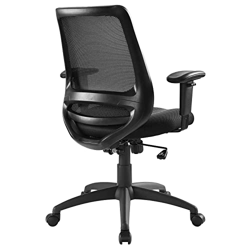 Modway Forge Mesh Adjustable Swivel Computer Desk Office Chair In Black