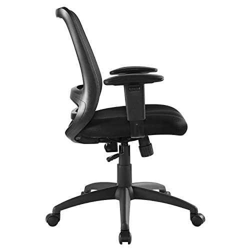 Modway Forge Mesh Adjustable Swivel Computer Desk Office Chair In Black