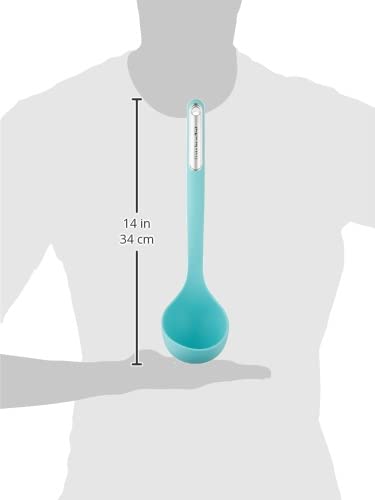 KitchenAid Silicone Ladle, 13 inches, Aqua Sky