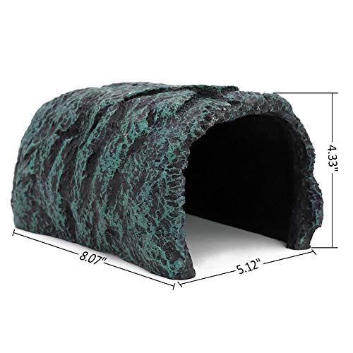 ZHEQOGZH Reptile Rock Hideout Reptile Rock Hide Cave Reptile Hide Away Turtle Hideout for Bearded Dragon Tortoise Small Lizards Fish Amphibians