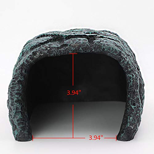 ZHEQOGZH Reptile Rock Hideout Reptile Rock Hide Cave Reptile Hide Away Turtle Hideout for Bearded Dragon Tortoise Small Lizards Fish Amphibians