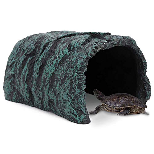 ZHEQOGZH Reptile Rock Hideout Reptile Rock Hide Cave Reptile Hide Away Turtle Hideout for Bearded Dragon Tortoise Small Lizards Fish Amphibians