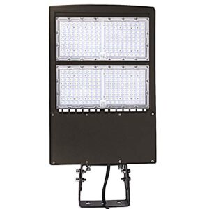 480v 300w led parking lot lights, 42000lm 1000w mh/hps equiv. surge protection 5000k dlc ul led shoebox lights for sports court parking lot, trunnion mount