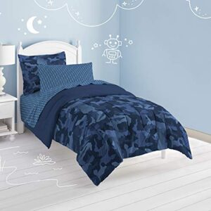 dream FACTORY Geo Camo Army Comforter Set, Full, Blue