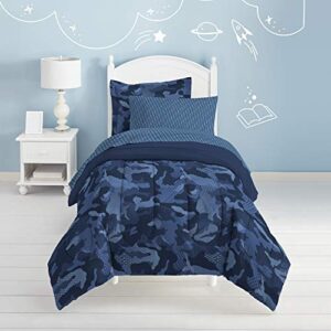 dream FACTORY Geo Camo Army Comforter Set, Full, Blue