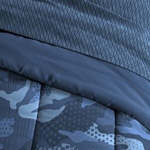 dream FACTORY Geo Camo Army Comforter Set, Full, Blue