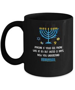 teesnow funny quote sarcastic hanukkah chanukah cellphone gift mug 11oz black