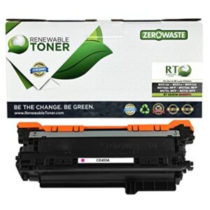 Renewable Toner Compatible Toner Cartridge Replacement for HP 507A CE403A Laser Printers M551dn M551n M551xh M570dn MFP M575dn MFP M575f MFP M575c MFP (Magenta)