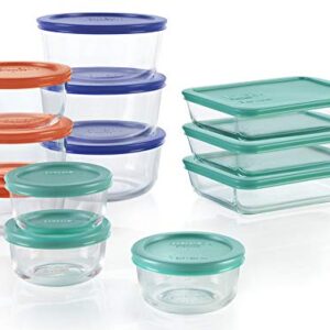 Pyrex 1136614 imply Store Glass Food Storage Container Set with Lid, 24 PIECE