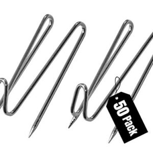 1InTheOffice Panel Wall Wire Hooks, Silver, 50 Hooks per Pack