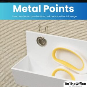 1InTheOffice Panel Wall Wire Hooks, Silver, 50 Hooks per Pack