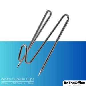 1InTheOffice Panel Wall Wire Hooks, Silver, 50 Hooks per Pack